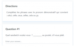 French demonstrative pronouns: worksheets and exercises