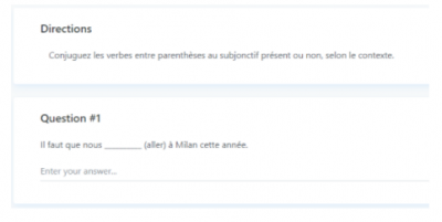 The French subjunctive: Practice the conjugation and making phrases