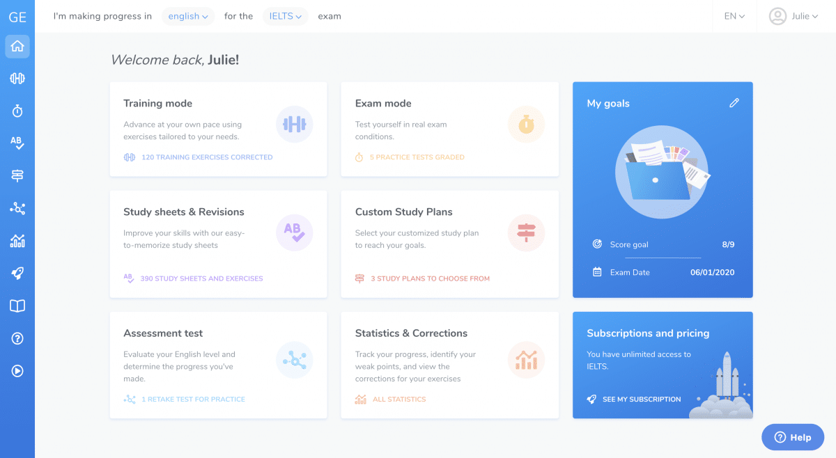 New design on GlobalExam